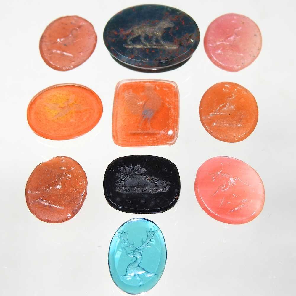 Lot 182 - A collection of ten 19th century intaglio