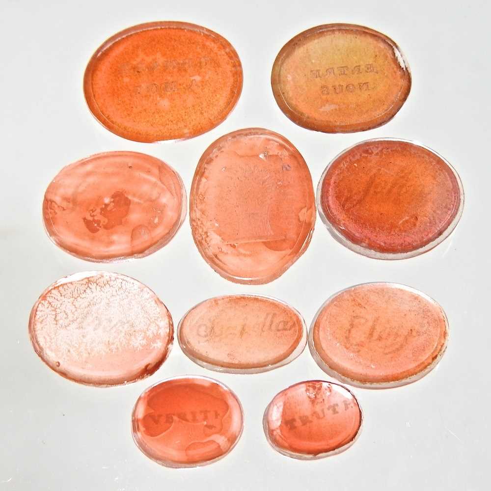 Lot 206 - A collection of ten 19th century intaglio