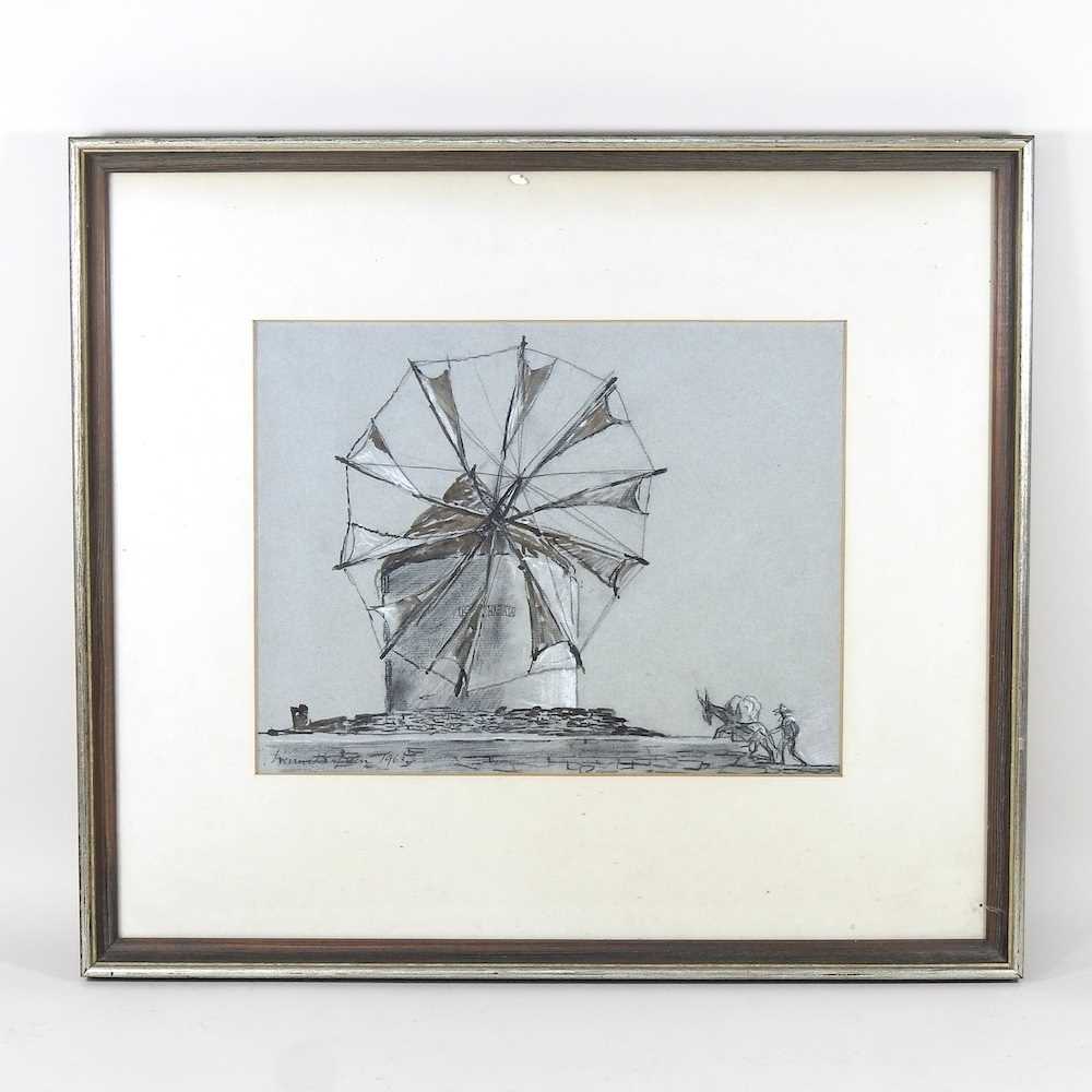 Lot 17 - Kenneth Green, 1916-1973, windmill, signed