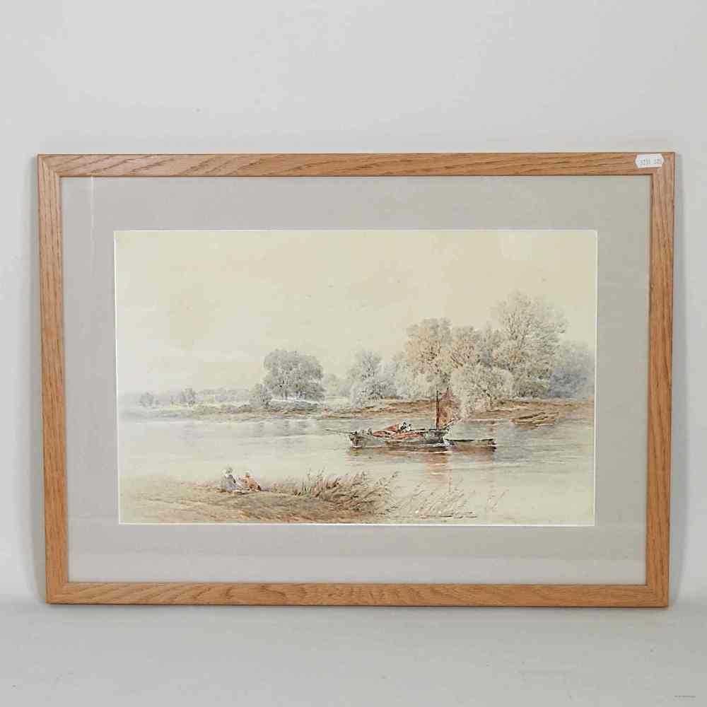 Lot 326 - Attributed to Edwin Taylor, river scene with