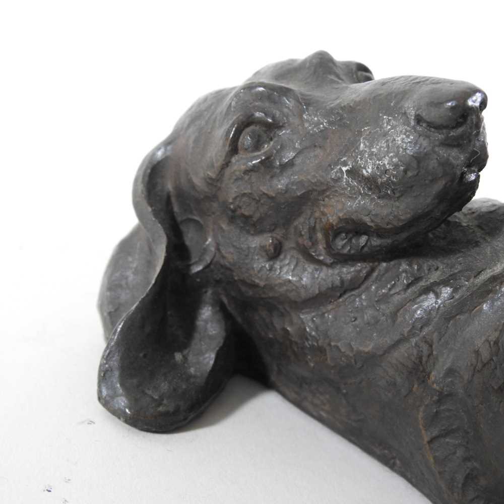 Lot 5 - Doris Lindner, 1896-1979, Recumbent Dachshund,